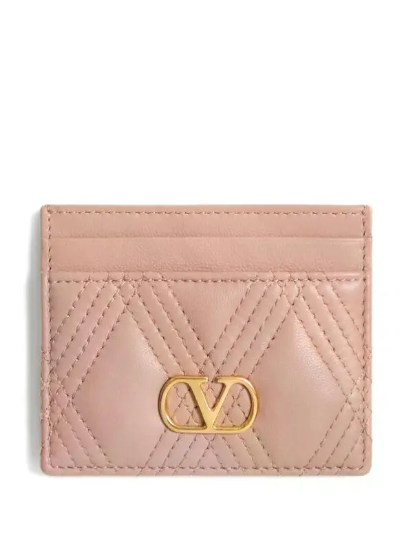 Valentino Garavani Quiltie 67 Card Holder - Pink