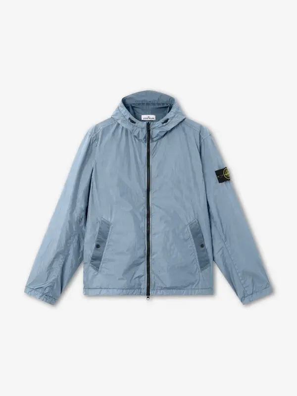Stone Island Technical Jacket With Hood - Blue