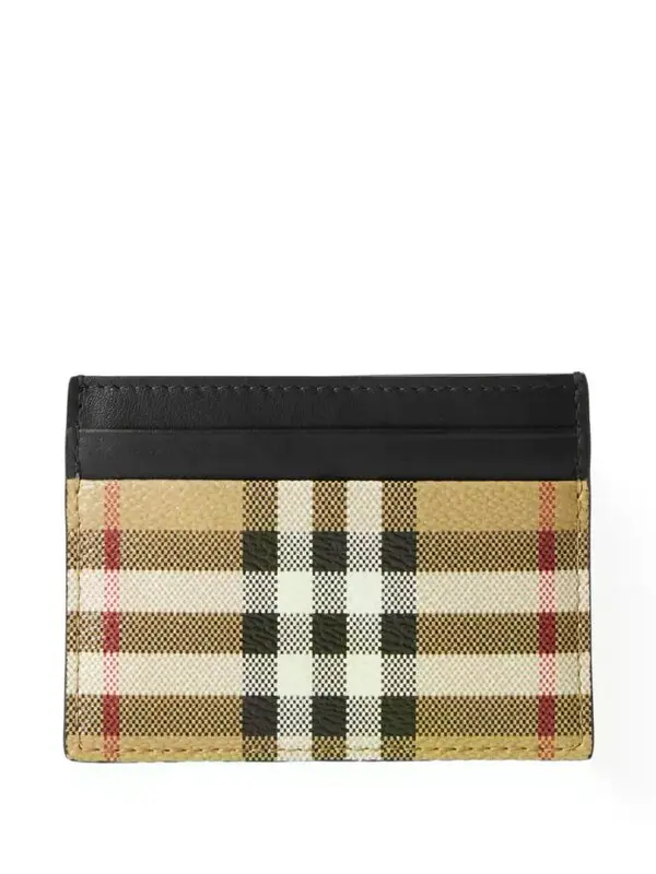 Burberry Check Card Holder - Neutrals