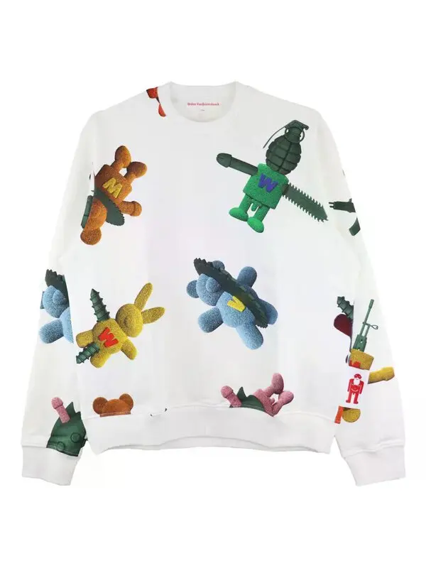 WALTER VAN BEIRENDONCK Printed Sweatshirt - White
