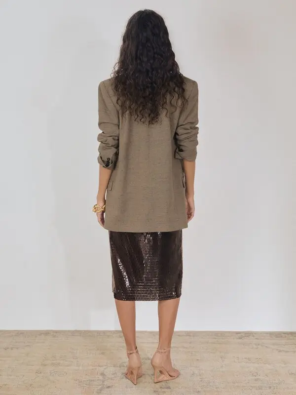 REISS Laser-cut Pencil Skirt