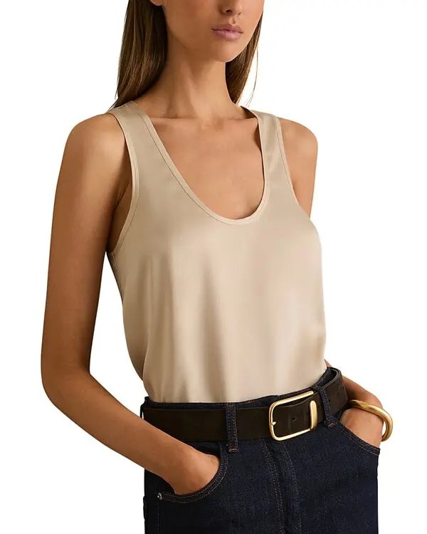 REISS Sleeveless Tank Top - Neutral