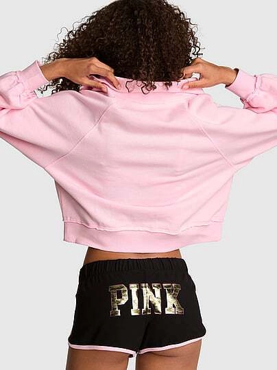 Pink Soft Modal Micro Shorts - Black