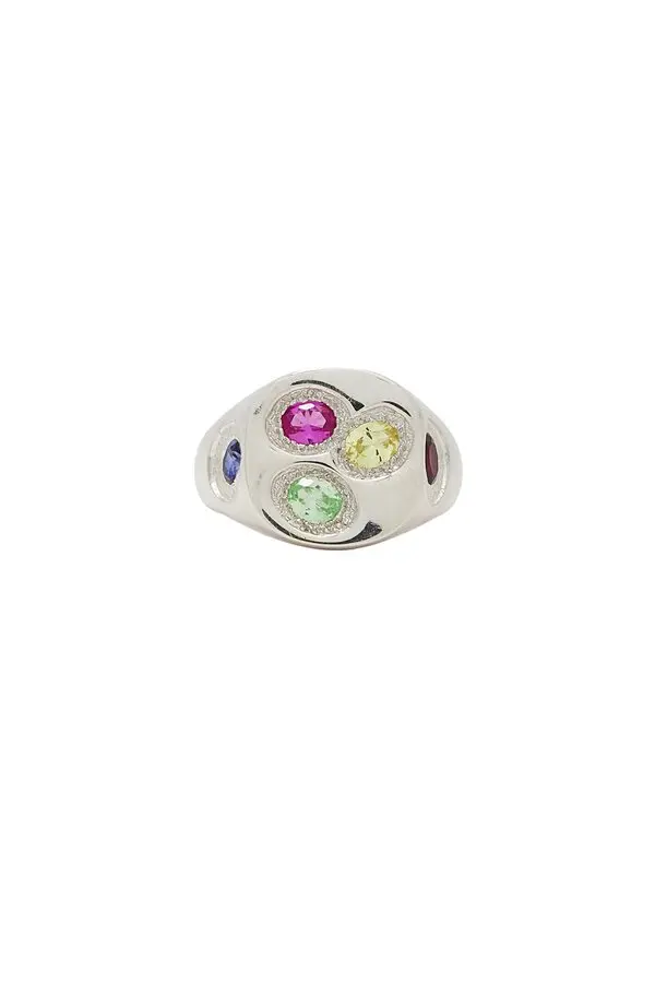 BLEUE BURNHAM Oval Chloroplast Signet Ring - Multi