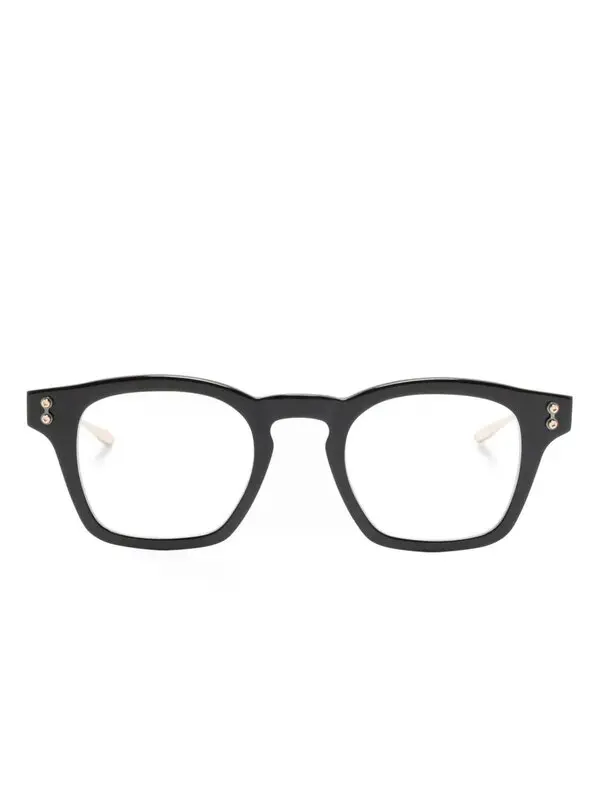 AKONI Wise Square-frame Glasses - Black
