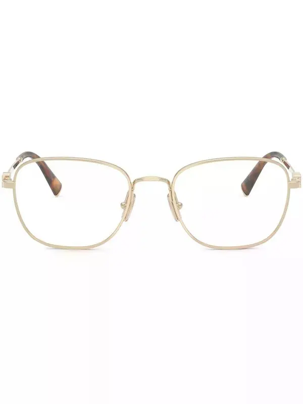 Miu Miu Rectangle-frame Glasses - Gold