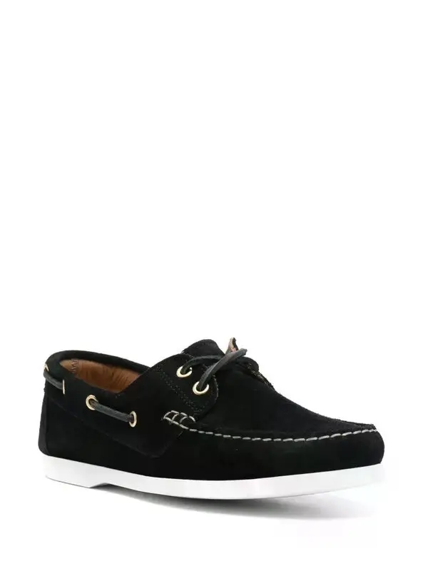 P.a.r.o.s.h Suede Boat Shoes - Black