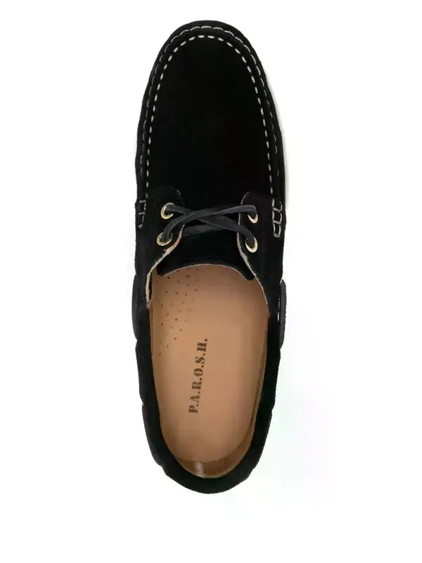 P.a.r.o.s.h Suede Boat Shoes - Black