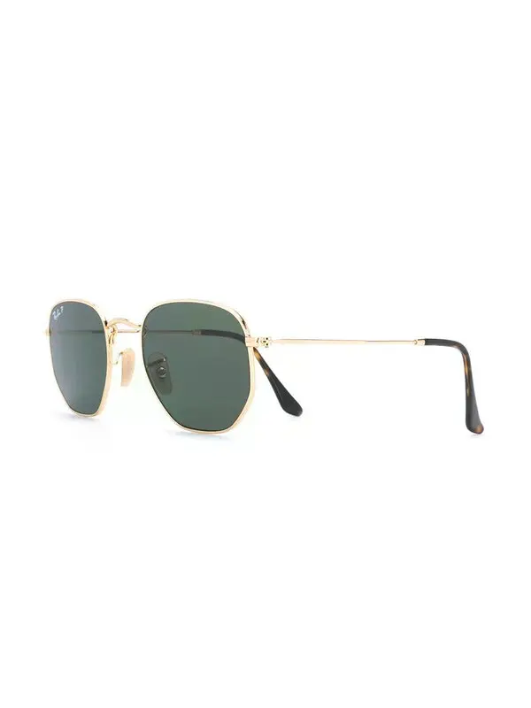 Ray-ban Hexagonal Polarised Sunglasses - Gold