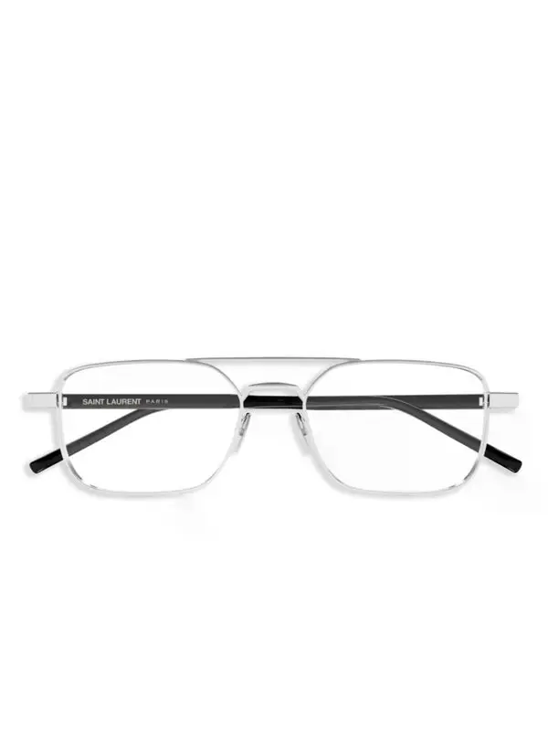 Saint Laurent Square-frame Glasses - Silver