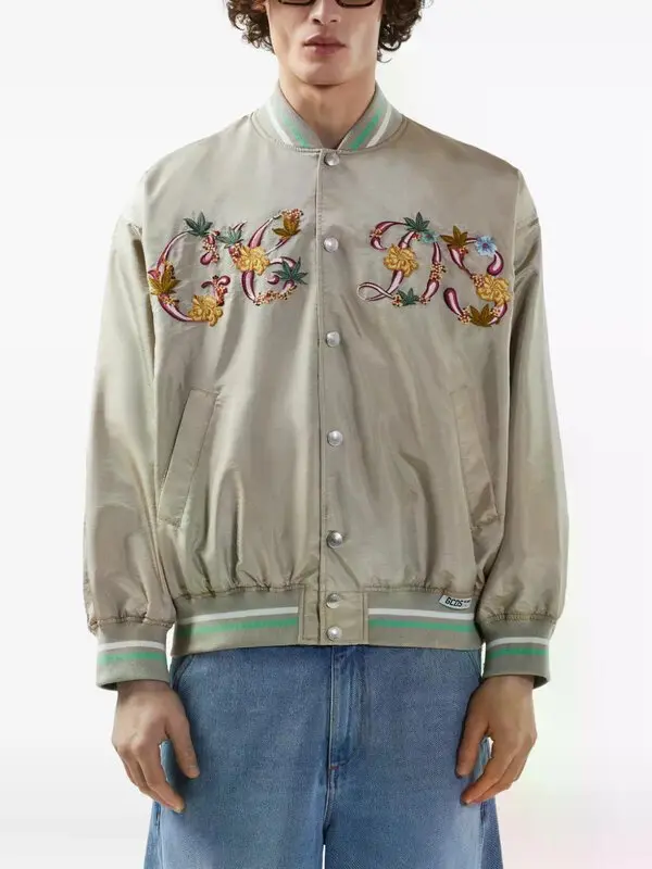 Gcds Floral Embroidery Bomber Jacket