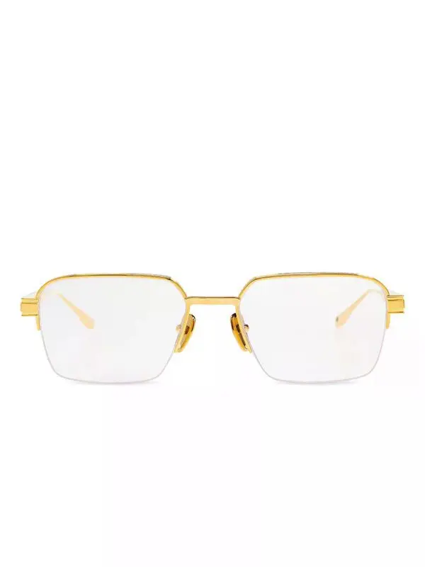 Balmain Rectangle-frame Glasses - Gold