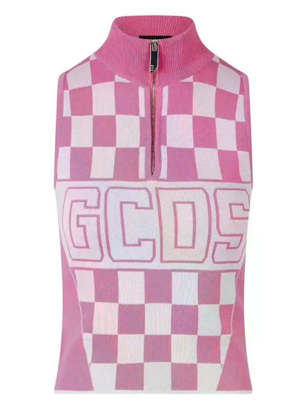 Gcds Logo-print Top - Pink