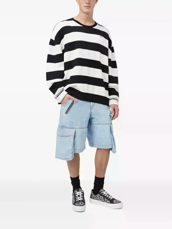 Gcds Denim Cargo Shorts