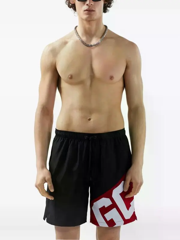 Gcds Essentials Band-logo Swim Shorts