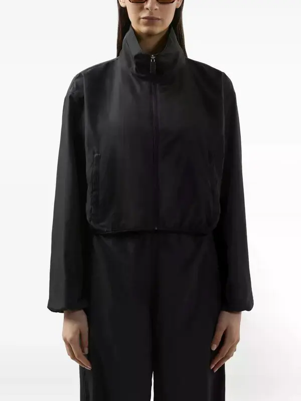 Gcds Cropped Windbreaker - Black