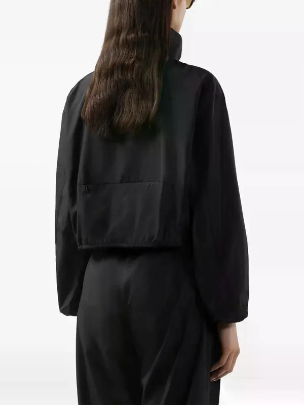 Gcds Cropped Windbreaker - Black