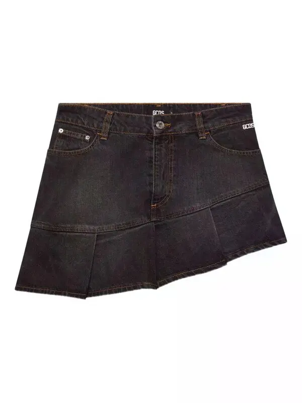 Gcds Denim Mini Skirt