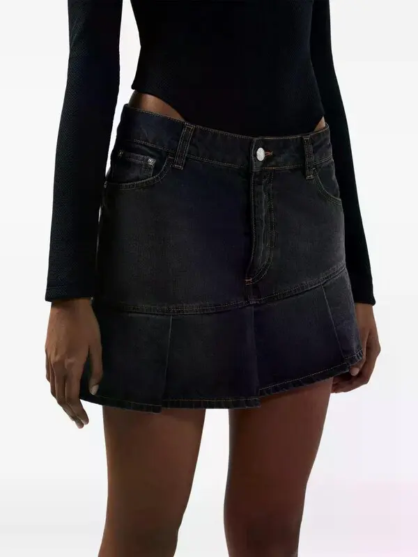 Gcds Denim Mini Skirt