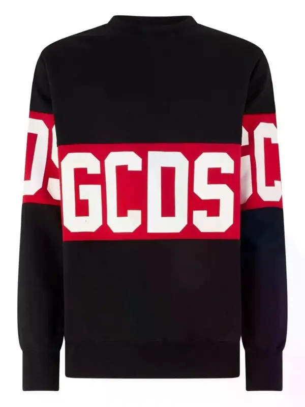 Gcds Band Logo Crew-neck Sweatshirt - Black