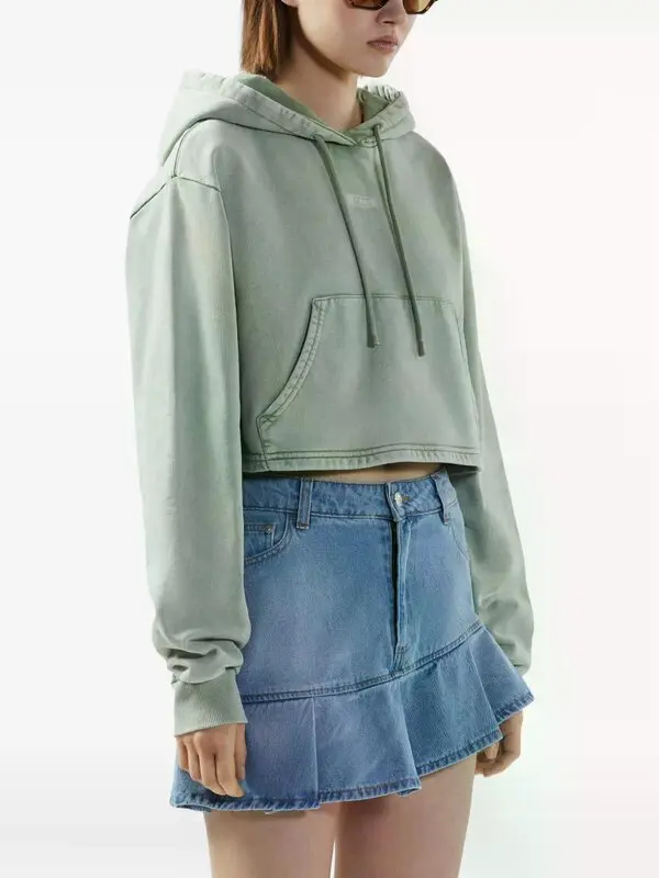 Gcds Logo-tag Hoodie - Green