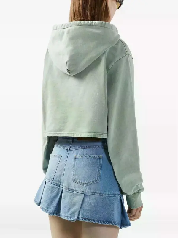 Gcds Logo-tag Hoodie - Green