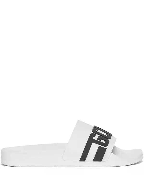 Gcds Logo-embossed Pool Slides - White