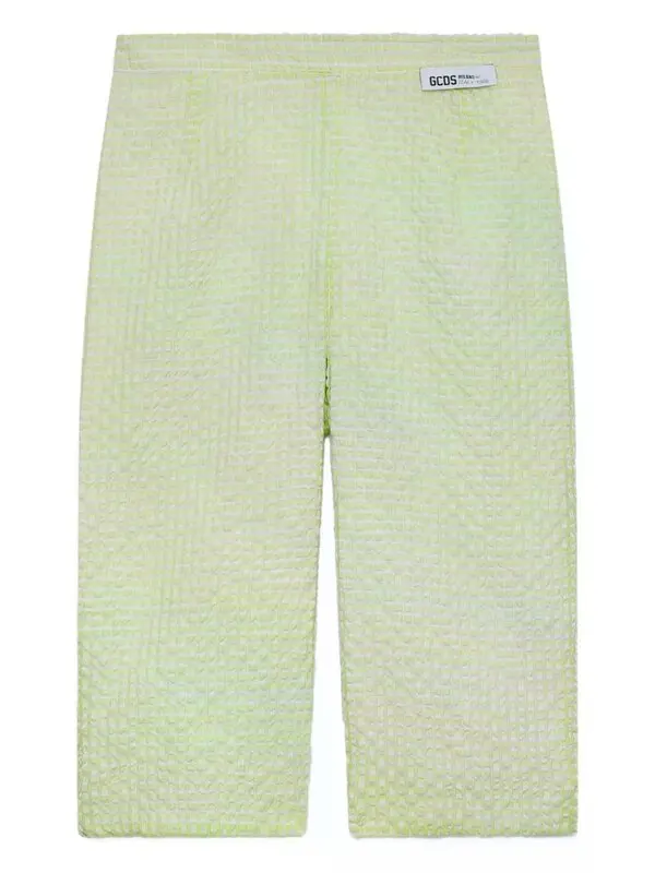 Gcds Vichy Capri Trousers - Green