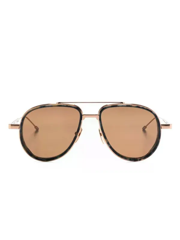 Thom Browne Aviator Sunglasses - Gold