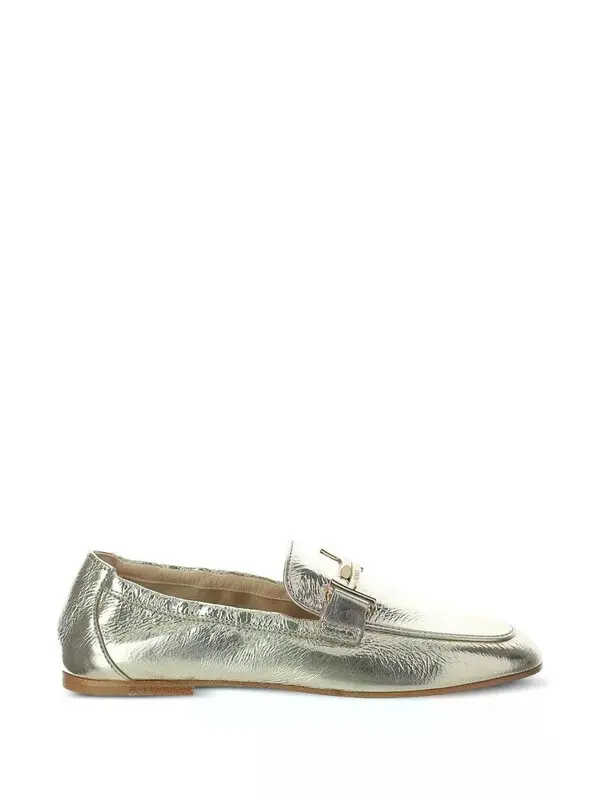 TOD'S Metallic Leather Loafers