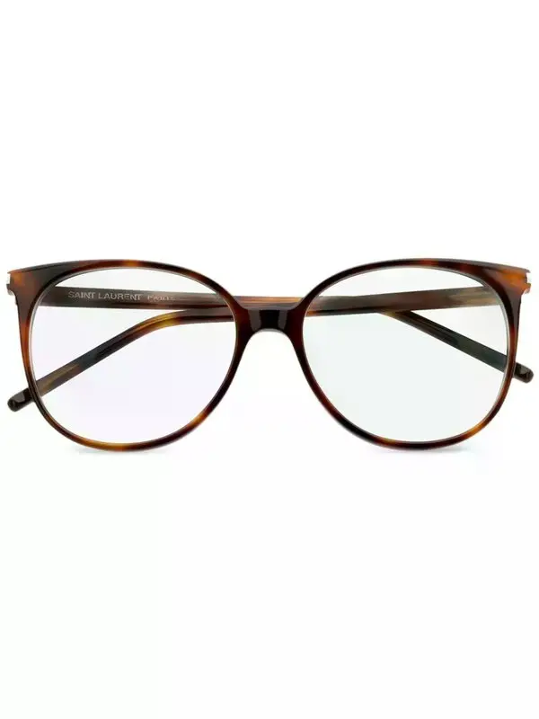 Saint Laurent Square Frame Glasses - Brown