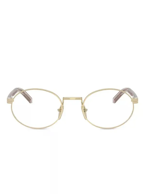 Prada Prb55v Oval-frame Eyeglasses - Purple