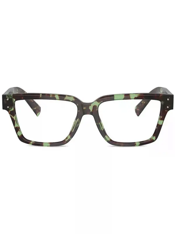 Dolce & Gabbana Tortoiseshell-effect Square Eyeglasses - Green