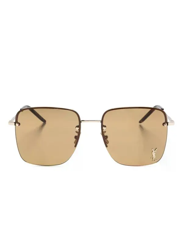 Saint Laurent Square-frame Sunglasses - Gold