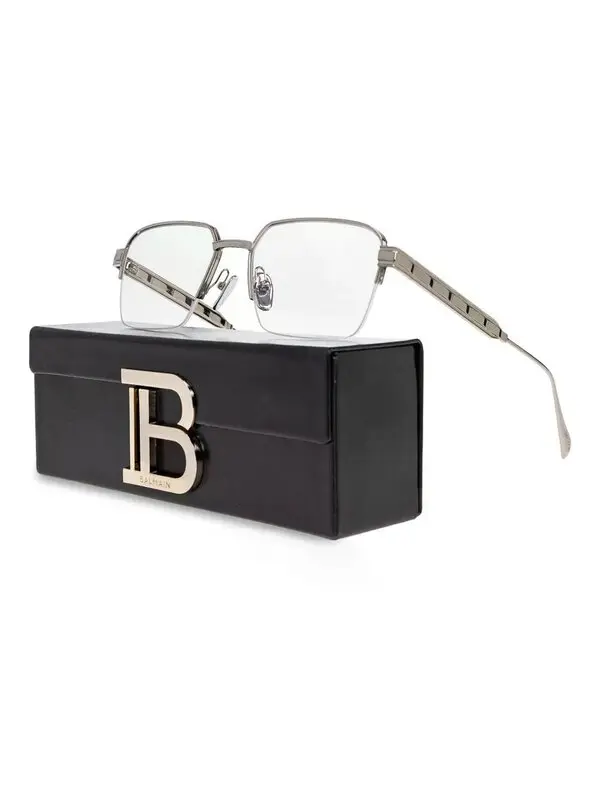 Balmain Rectangle-frame Glasses - Silver