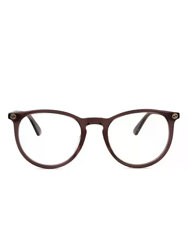 Gucci Round-frame Glasses - Brown