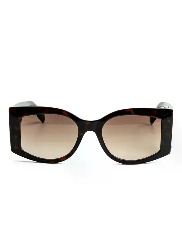Karl Lagerfeld Logo-print Rectangle Sunglasses - Brown