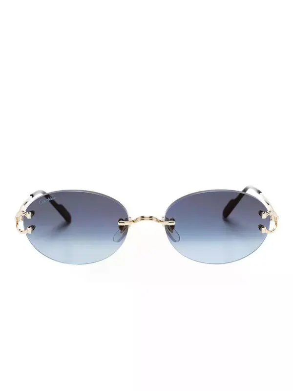 CARTIER Round Frame Sunglasses - Gold