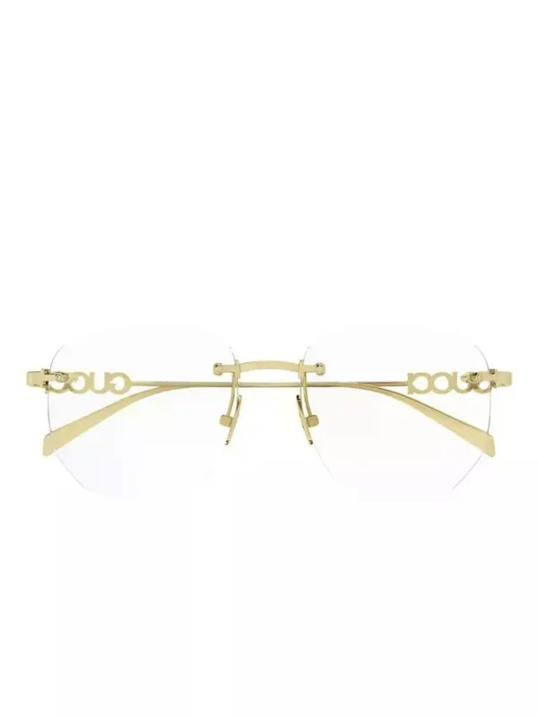 Gucci Geometric-frame Eyeglasses - Gold