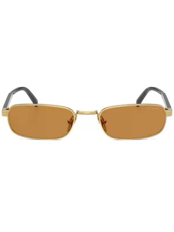 Prada Rectangle-frame Sunglasses - Gold