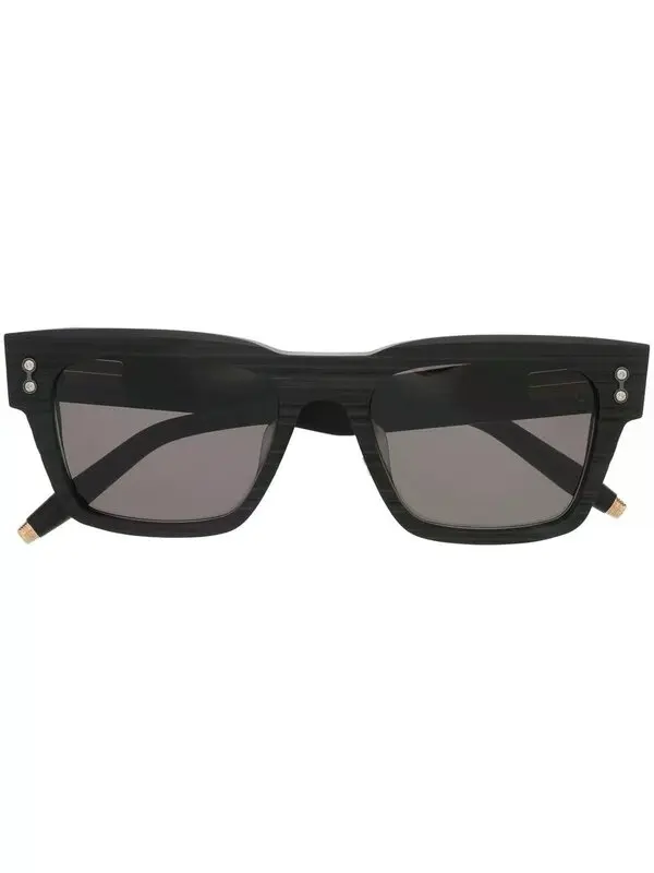 AKONI Square Frame Sunglasses - Black