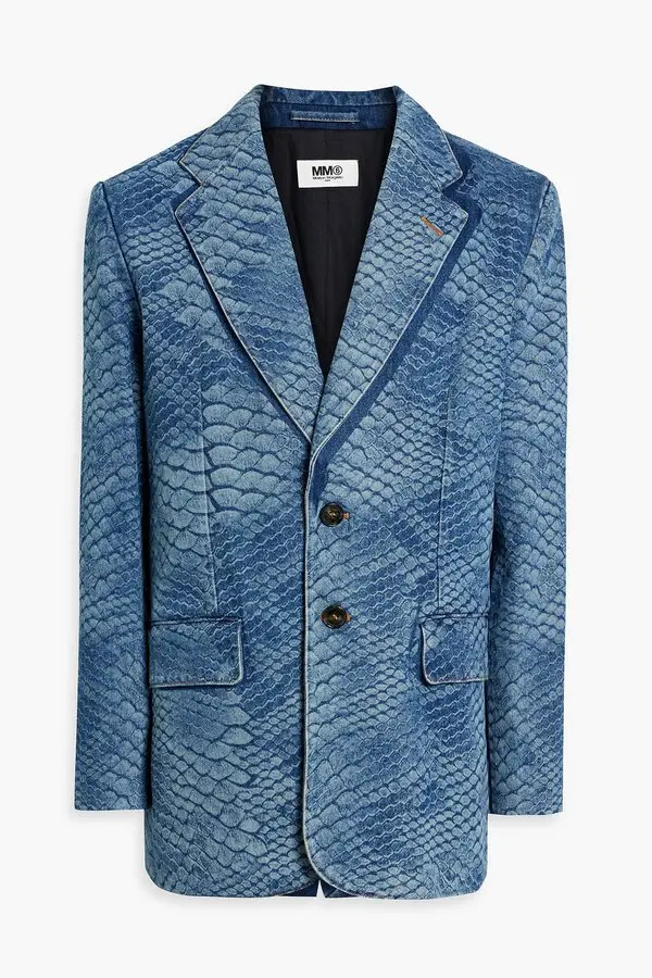 MAISON MARGIELA Snakeprint Denim Blazer