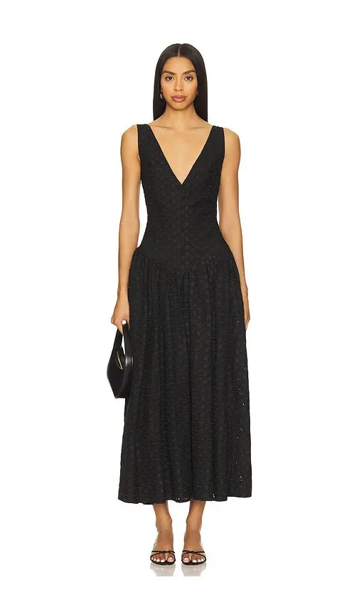 Tularosa Midi Dress With Button Detail