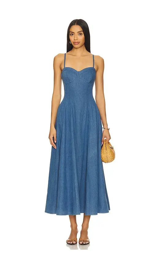 LOVERS AND FRIENDS Simone Midi Dress - Medium Indigo