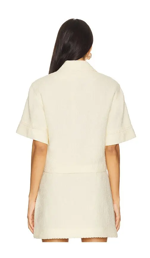 Simkhai Khloe Short Sleeve Button Down Top