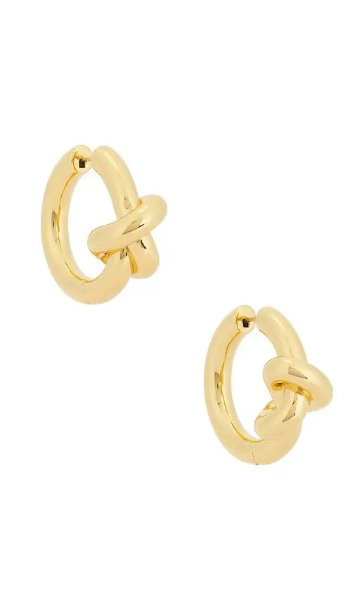 JENNIFER FISHER Knot Huggie Earrings - Yellow Gold