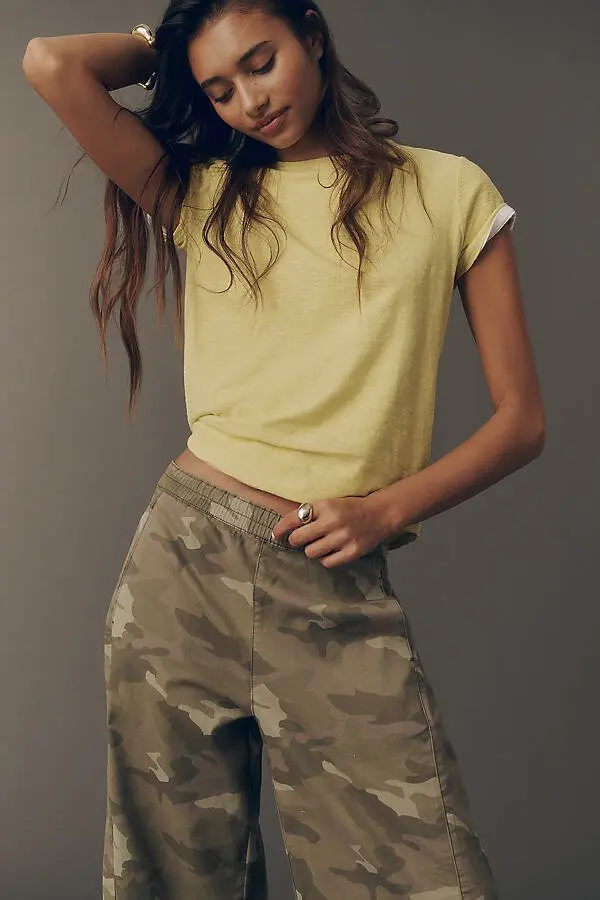 PILCRO Izzie Relaxed Printed Barrel Pants