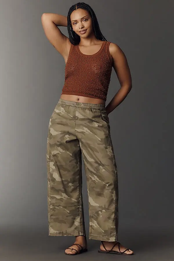 PILCRO Izzie Relaxed Printed Barrel Pants