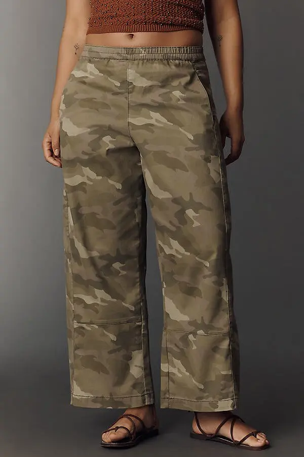 PILCRO Izzie Relaxed Printed Barrel Pants