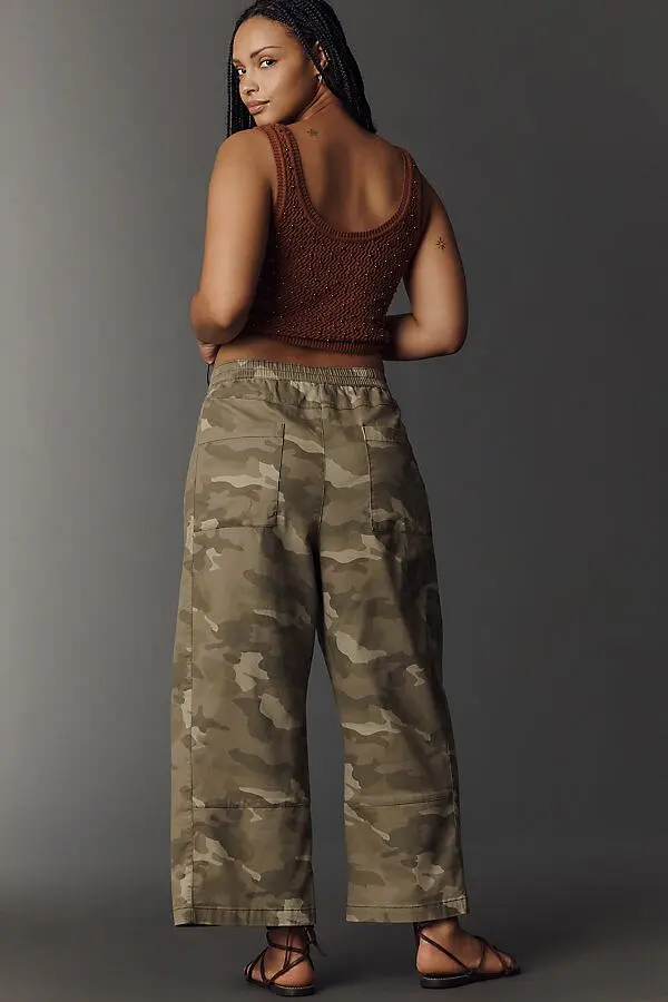 PILCRO Izzie Relaxed Printed Barrel Pants